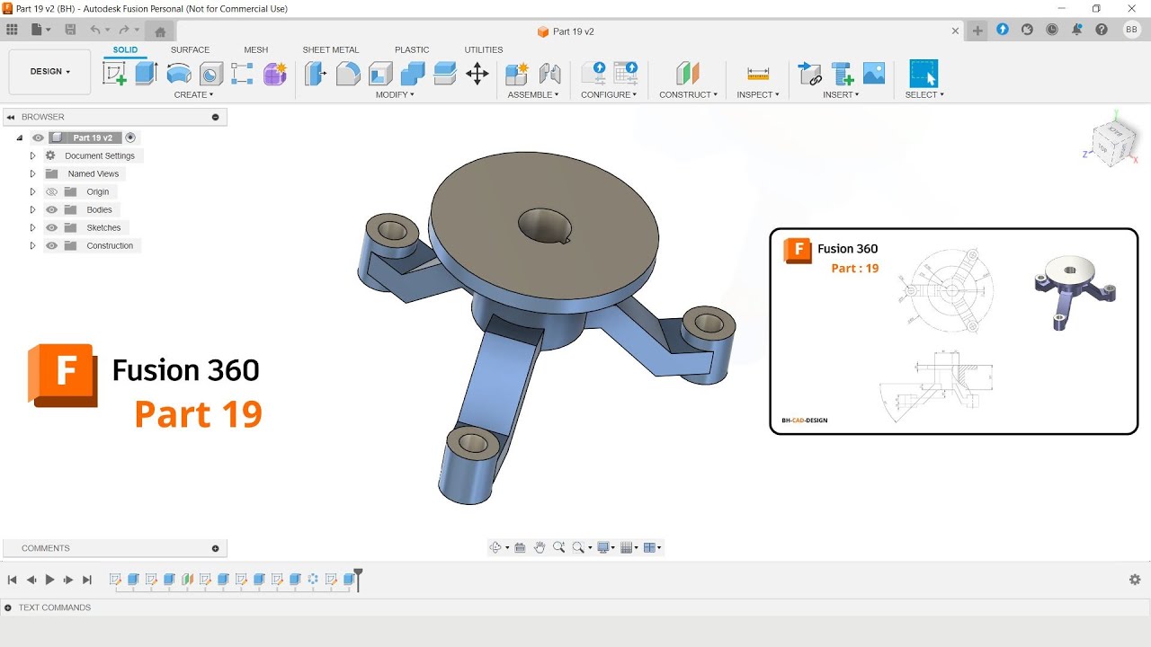 Fusion 360 tutorial 3D Modeling: Part 19