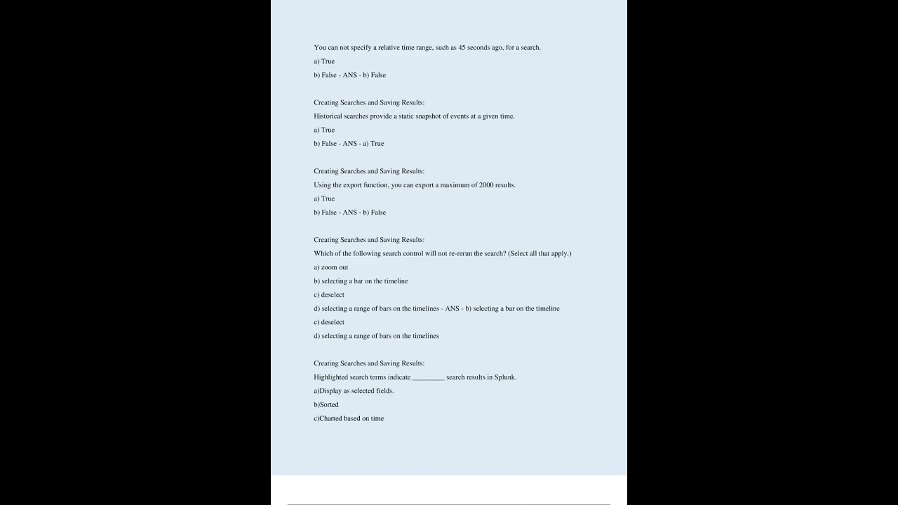 SPLUNK FUNDAMENTALS 1 STUDY GUIDE 90 QUESTIONS WITH 100 CORRECT ANSWERS UPDATED EN VERIFIED 20 PAGES