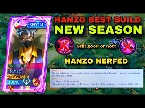 HANZO NEW SEASON BEST BUILD AND EMBLEM ( Hanzo Nerfed)