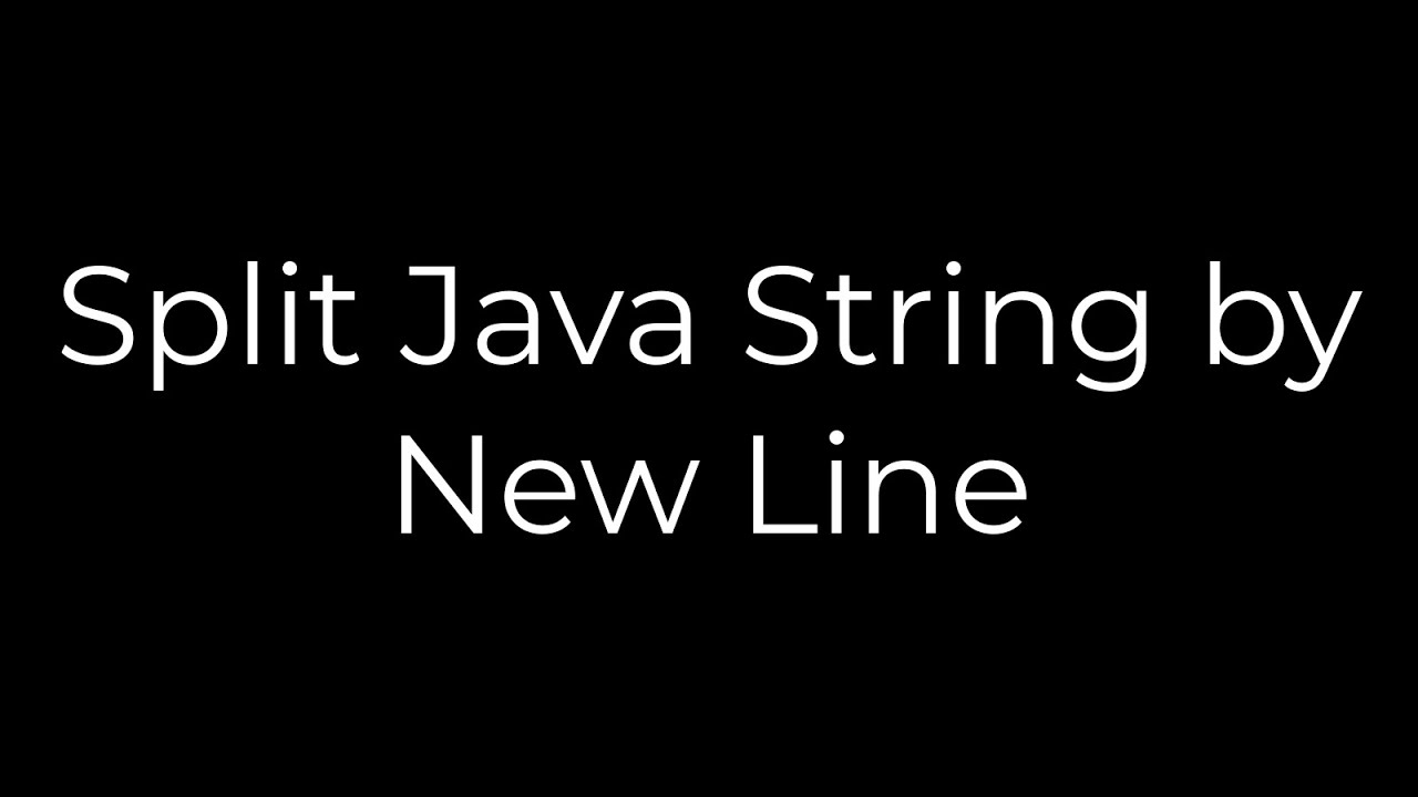 Java :Split Java String by New Line(5solution)