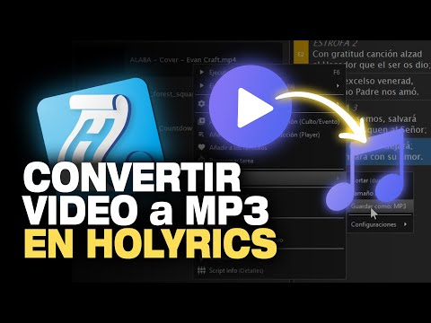 COMO CONVERTIR VIDEO A MP3 EN HOLYRICS