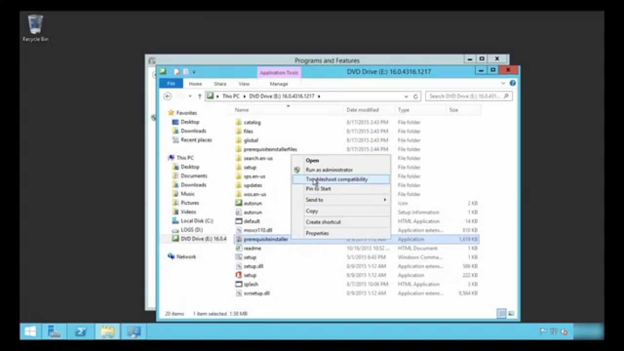 SharePoint 2016 Preview - Installing prerequisite - Single Server Farm Deployment