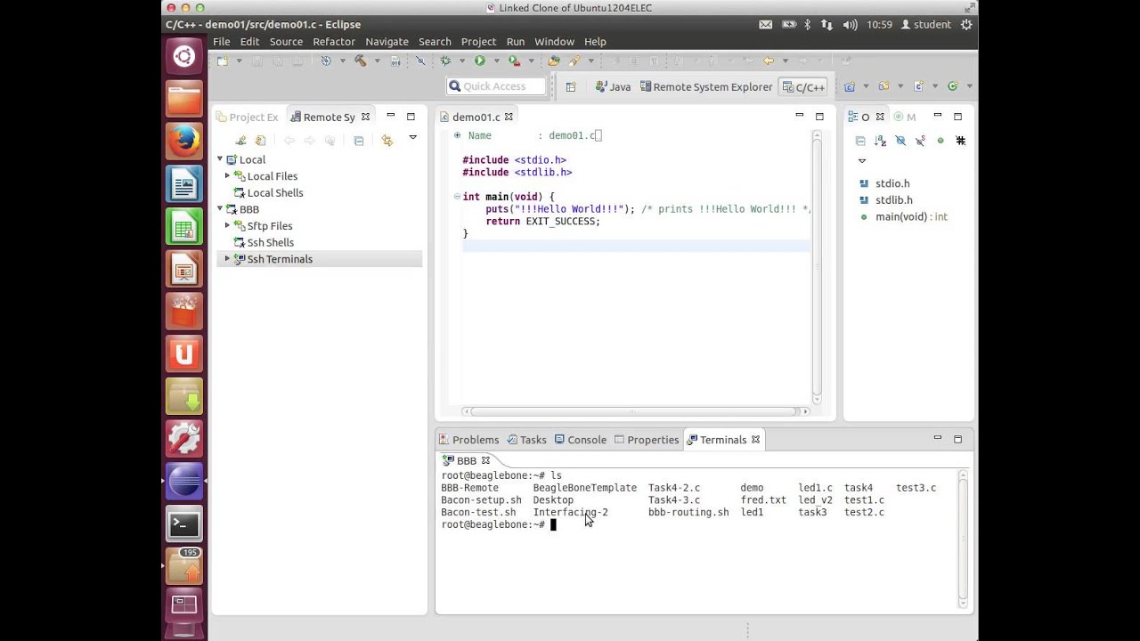 Cross Platform Development on the Beaglebone Black with Eclipse
