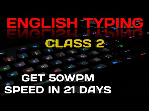 How to learn English typing at home CLASS 2| IN ENGLISH