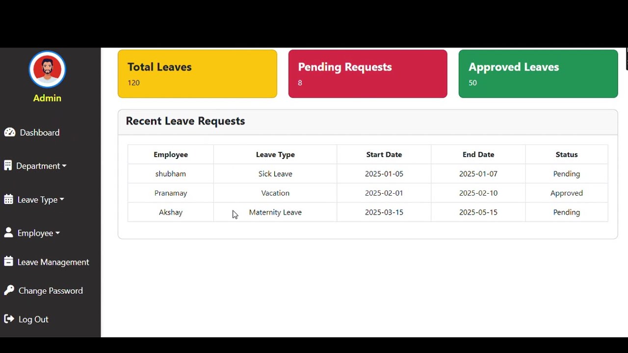 Employee Leave Management System | Java + Angular Full-Stack Project