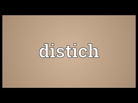 Distich Meaning