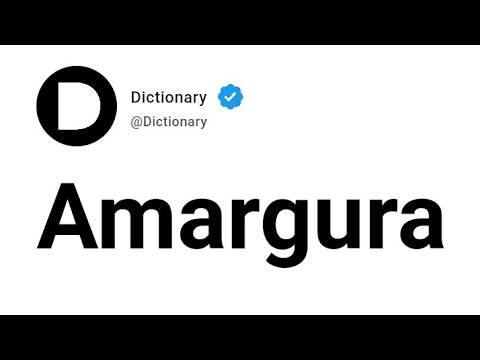 Amargura Meaning In English