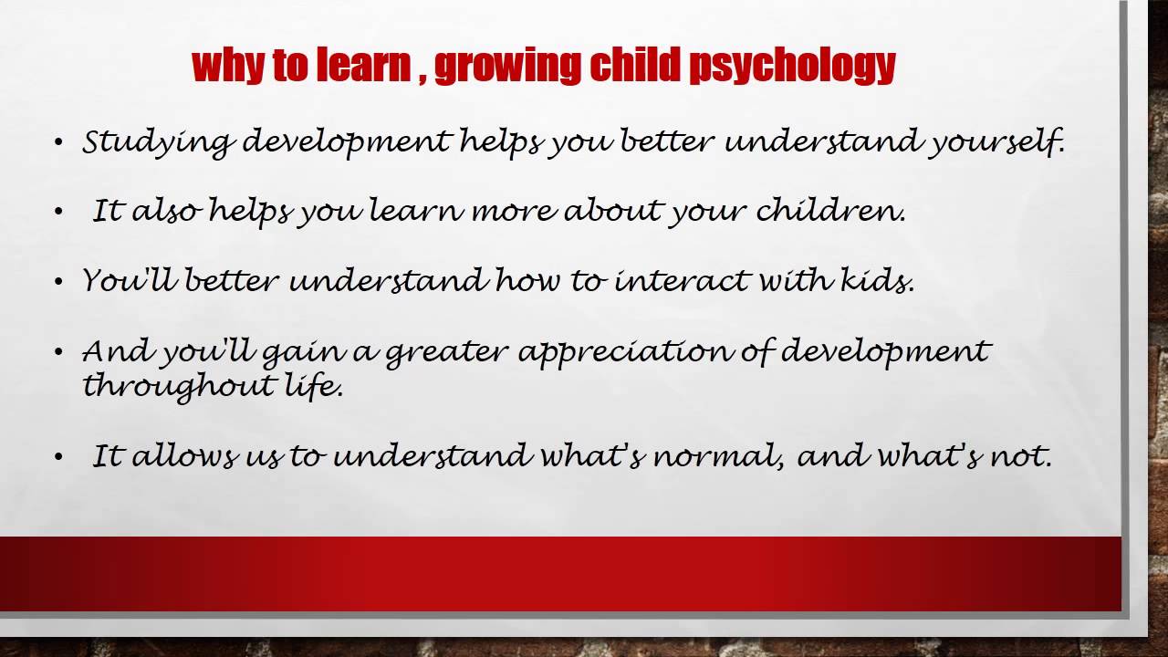 Child psychology ppt