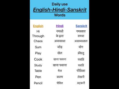 Mastering Everyday English-Hindi-Sanskrit Words