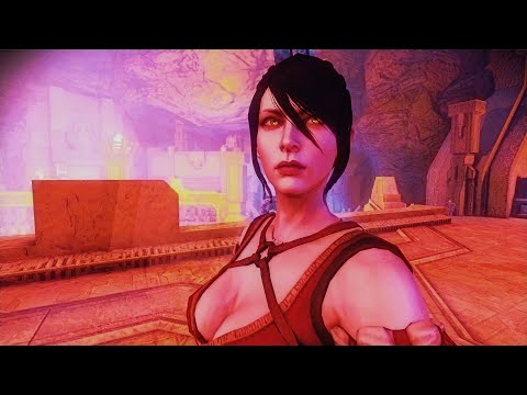 Morrigan, the witch of the wilds in Dragon Age: Origins but with mods in 2024