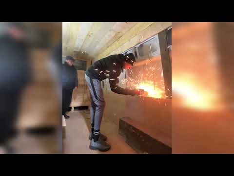 Cutting a whole in the transit today! 🫢 Catering van serving hatch installation. Mobile shop Build 🔥