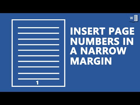 How to Keep a Narrow Margin after Inserting Page Numbers in Microsoft Word