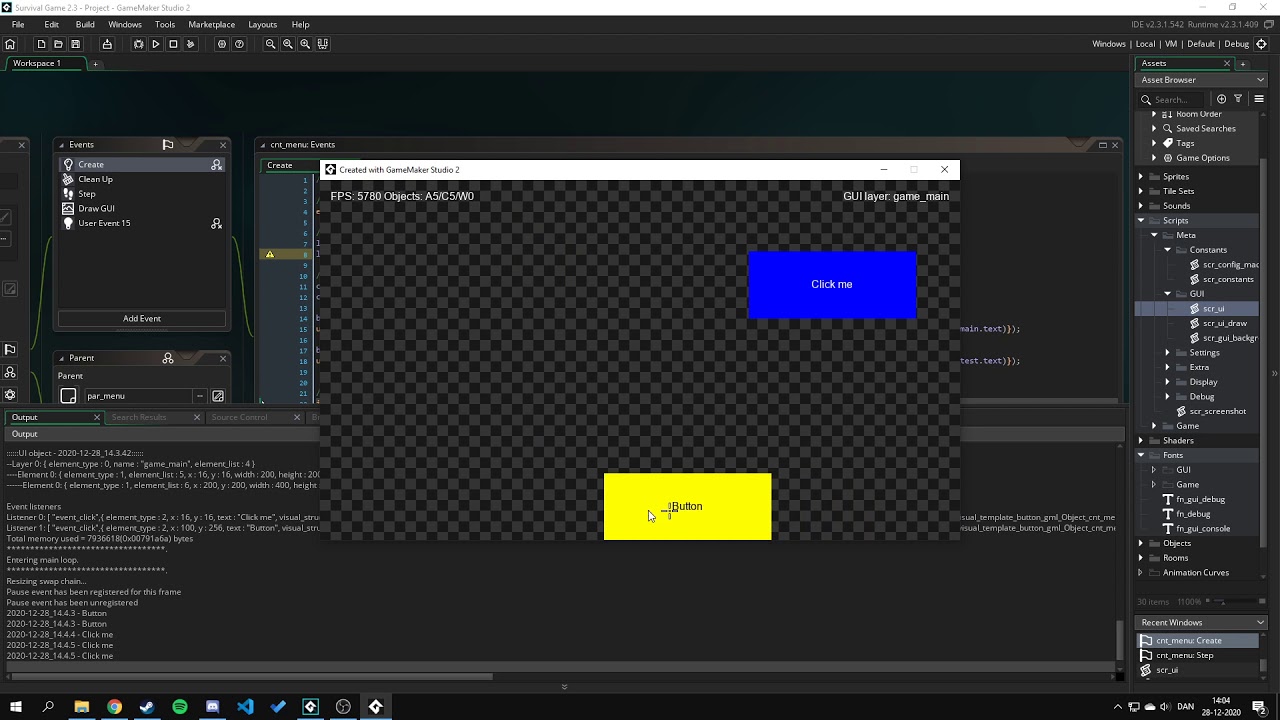 Gamemaker Studio 2 - Interactable GUI Buttons