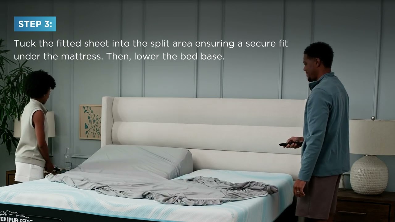 Tempur-Pedic Split Head Sleep System Sheet Set | Step-by-Step Tutorial