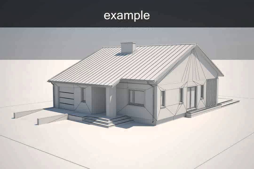 Example house model 3D model from CGTrader.com