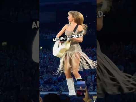 He asked Taylor Swift to play Fearless 😂 #shorts #taylorswift #concert