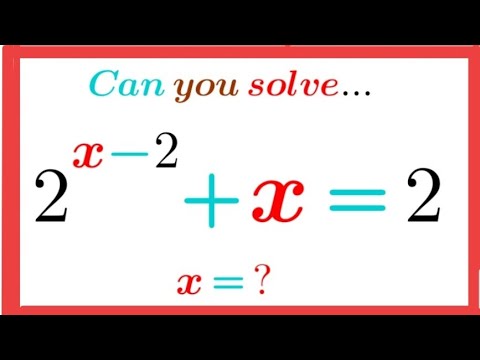 Japanese | Can You Solve it? | 2^(x-2)+x=2 #olympiad #algebra #maths