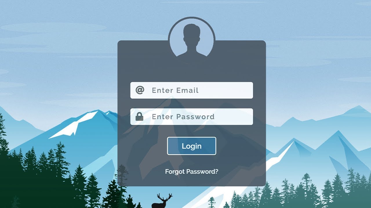Transparent HTML & CSS Login Form with Bootstrap 4, HTML5 and CSS3