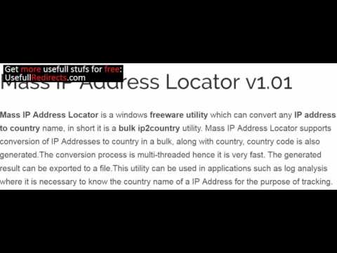 Mass IP Address Locator - Free Software