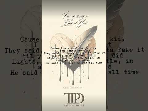 I Can Do It With A Broken Heart- Taylor Swift (Lyric video)