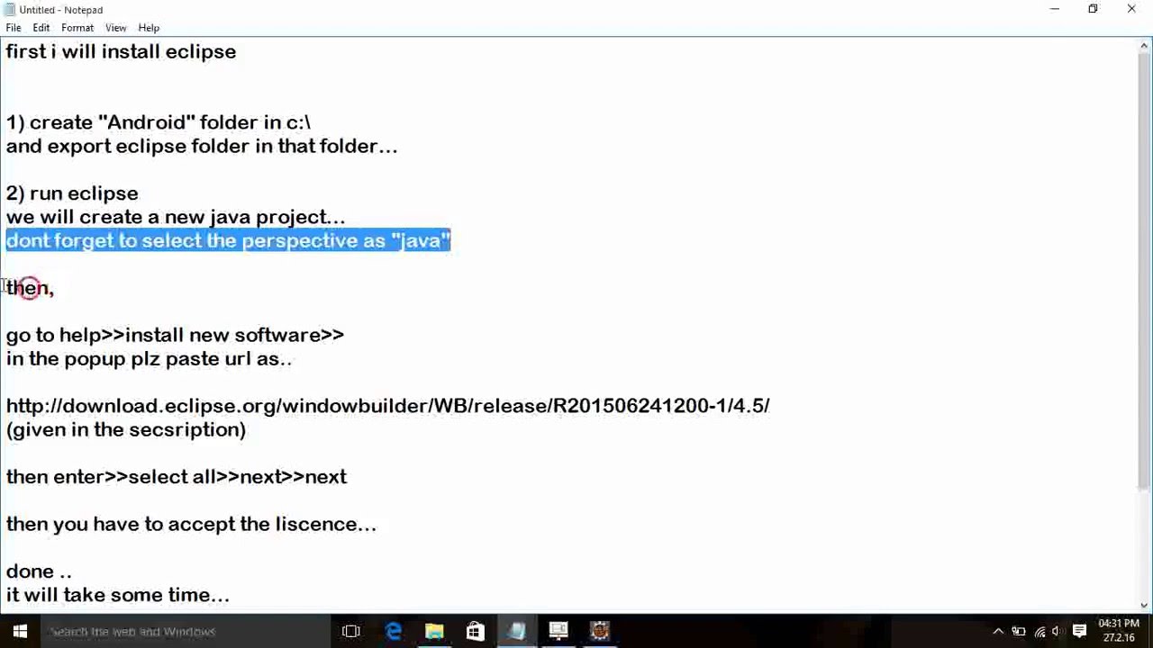 Install swing plugin over existing eclipse