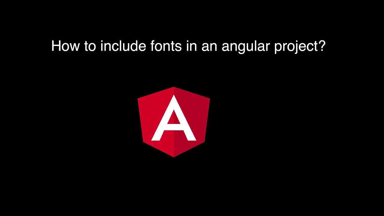 How to include fonts in an angular project