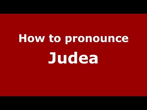 How to pronounce Judea (Colombian Spanish/Colombia) - PronounceNames.com