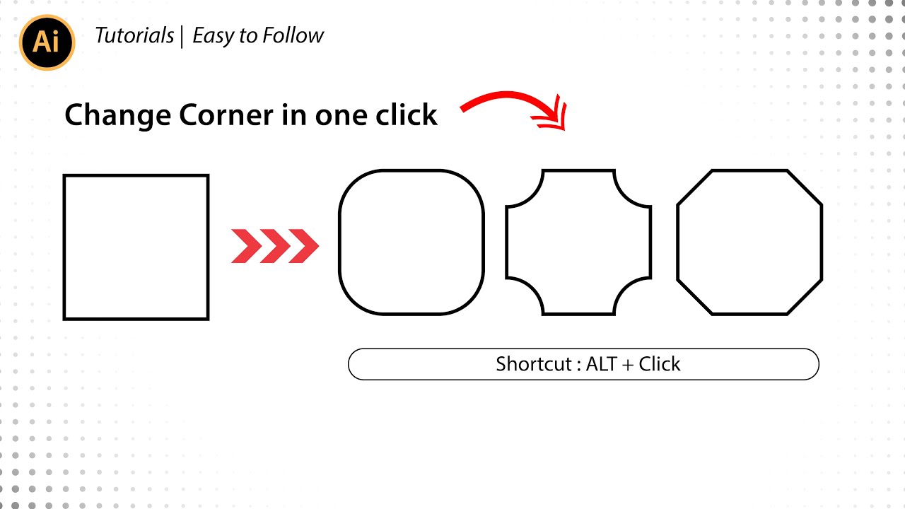 Easy Change Shape Corner in Adobe Illustrator