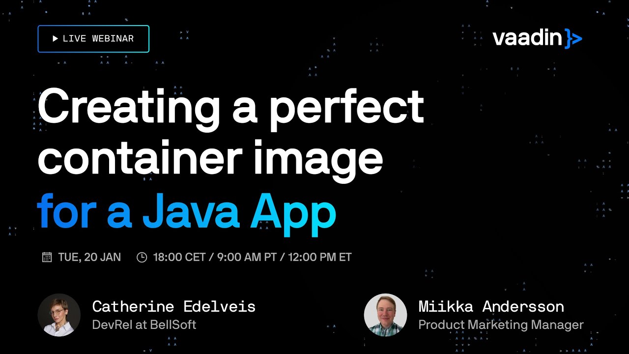 Creating a perfect container image for a Java app