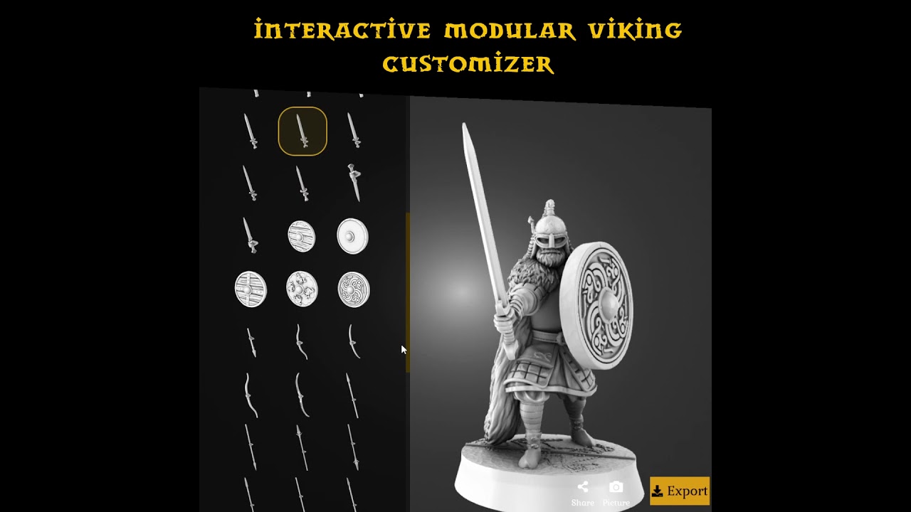 Modular Viking Customizer - Tabletop 3D Printing