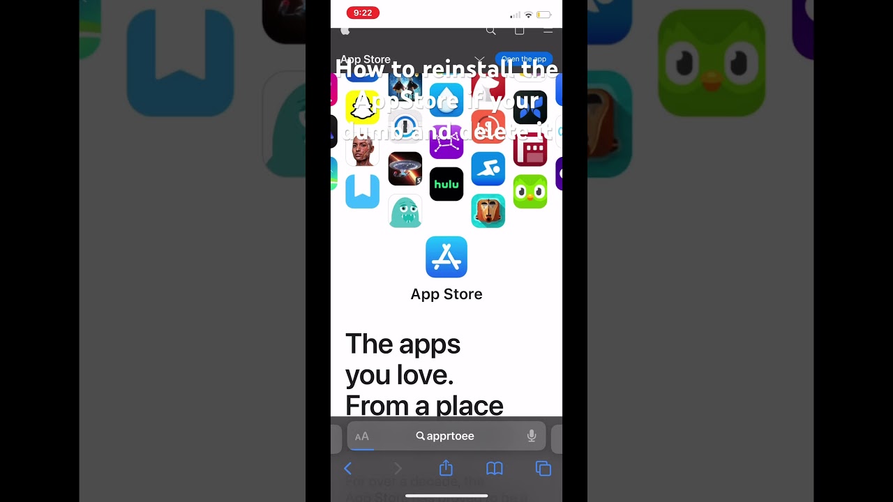 How to redownload the AppStore