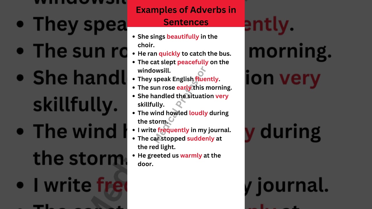Examples of Adverbs in Sentences | Adverbs in Sentences #spokenenglish