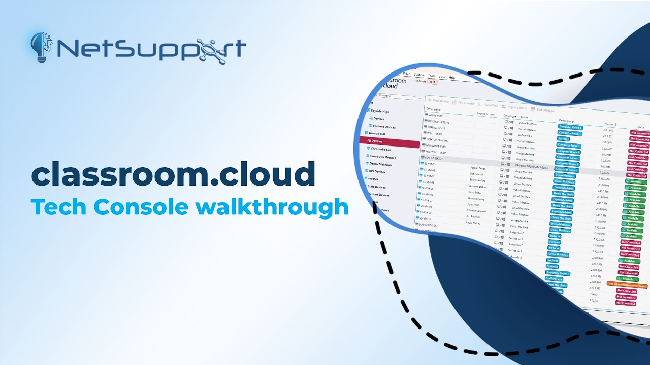 classroom.cloud - Tech Console Walkthrough