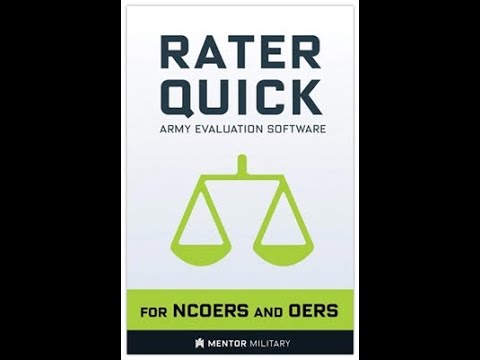 Rater Quick Army Evaluation Software for NCOERs and OERs