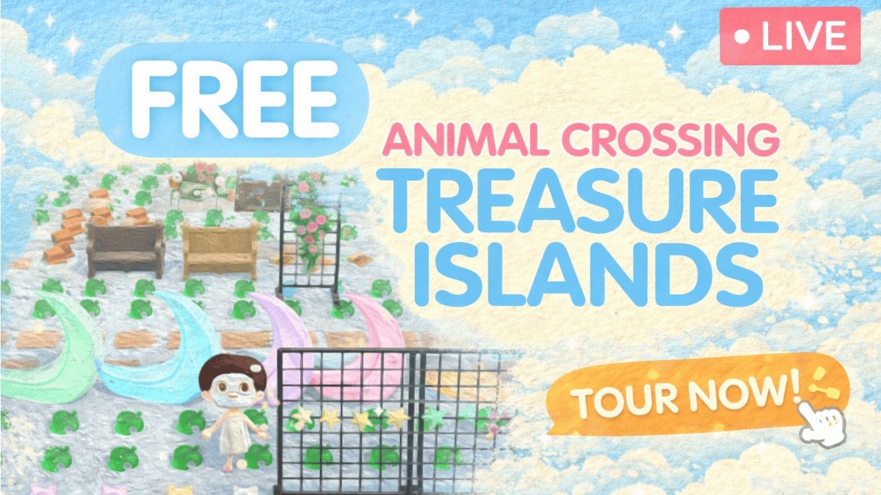 48X ANIMAL CROSSING Treasure Island | !Find !Villager !Rules ~ Cozy Lofi