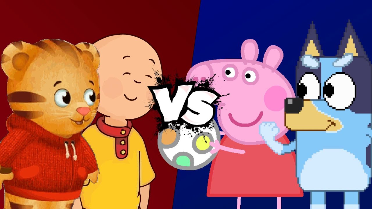MUGEN Battle - Daniel Tiger/Caillou vs Peppa Pig/Bluey
