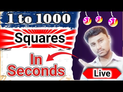 1 to 1000 squares in seconds | vedic maths | square tricks | Vedic math tricks #tricks #maths #edit