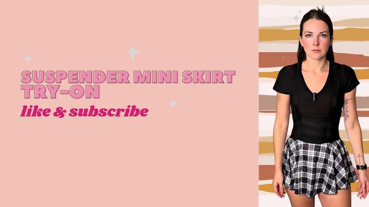Cute Meets Bold 💎💋 | Suspender Mini Skirt Try-On