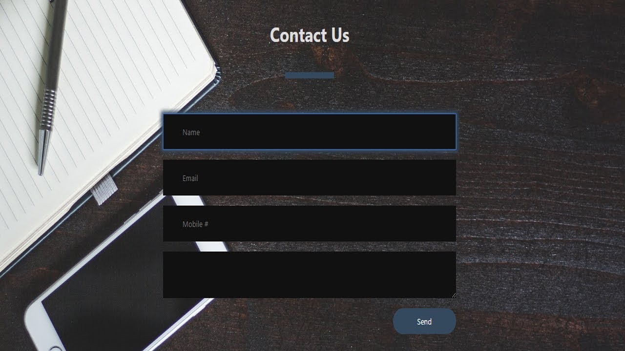 How to Make Responsive Contact Form Using HTML and CSS