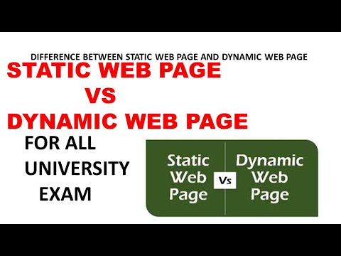 Lec-7 Static web page vs Dynamic web page in Hindi || web page || Difference static web ,dynamic web