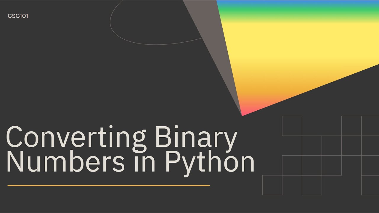 Python Programming - A Binary Number Converter Walkthrough