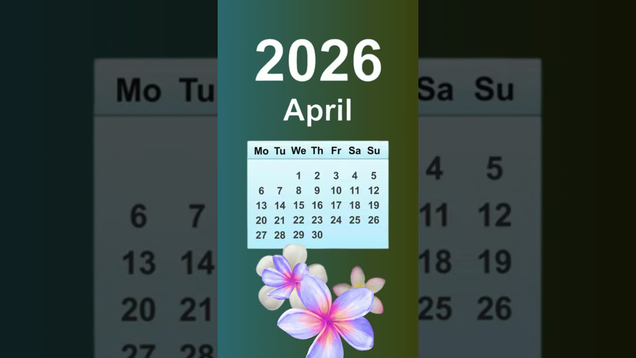 April 2026 Calendar 🗓️