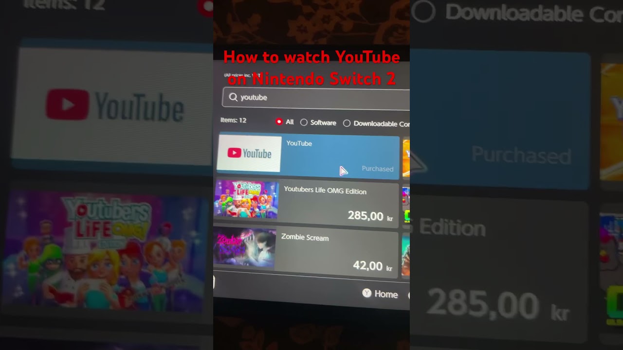 How to watch YouTube on Nintendo Switch 2 #YouTube #Nintendo #Switch #2 #how