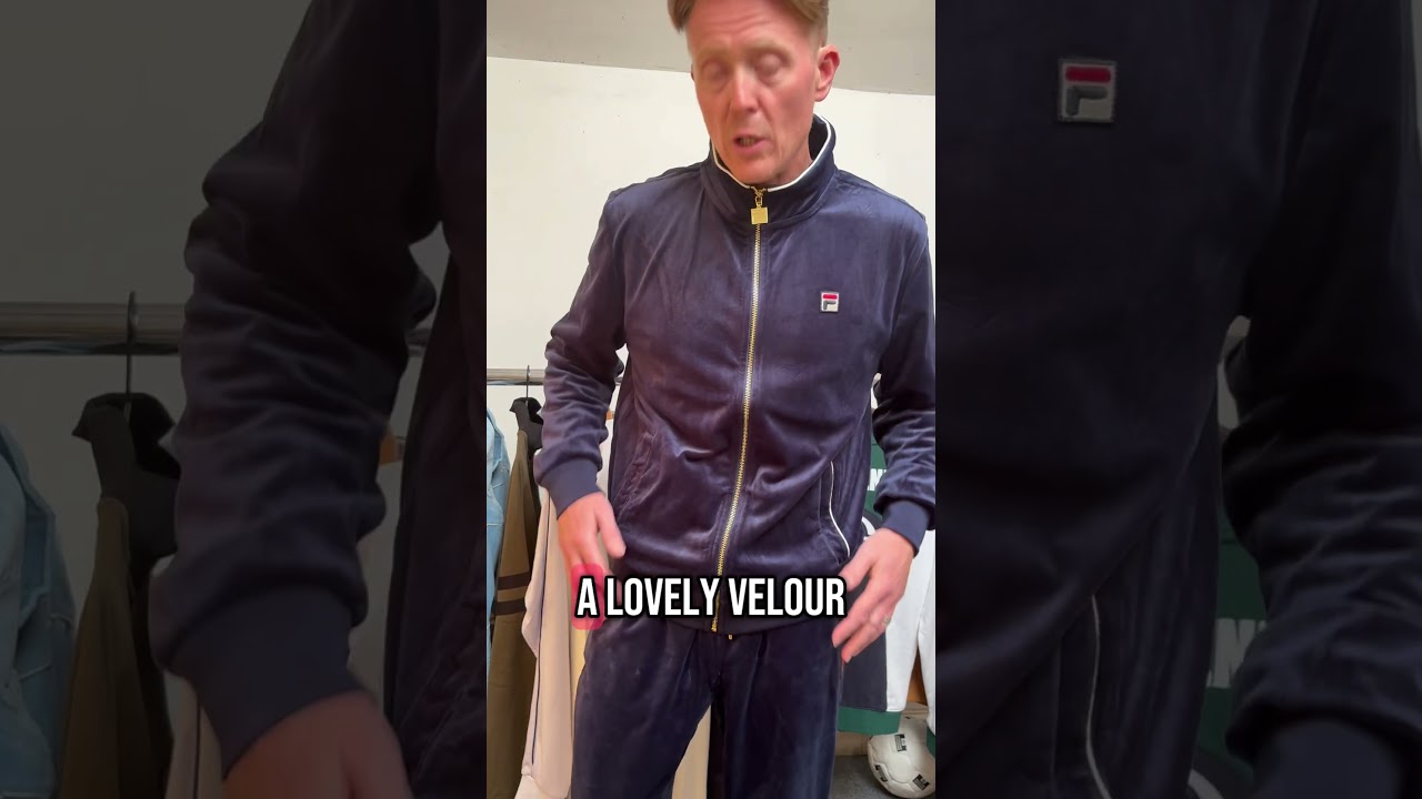 Fila Mens Tracksuit Velour Track top and bottoms #fila #football #filavintage #filatracksuit
