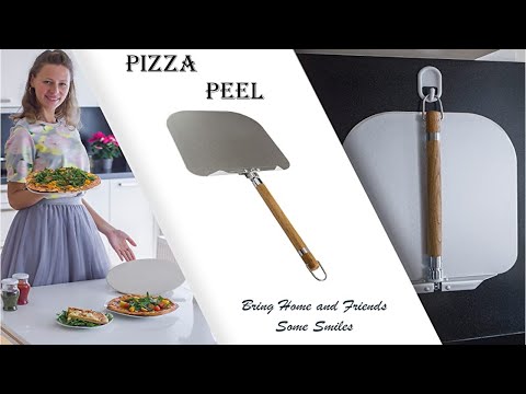 Pizza Peel Lightweight Large Metal Pizza Paddle Shovel - Spatula Blade with Foldable Wood Handle 👌👌