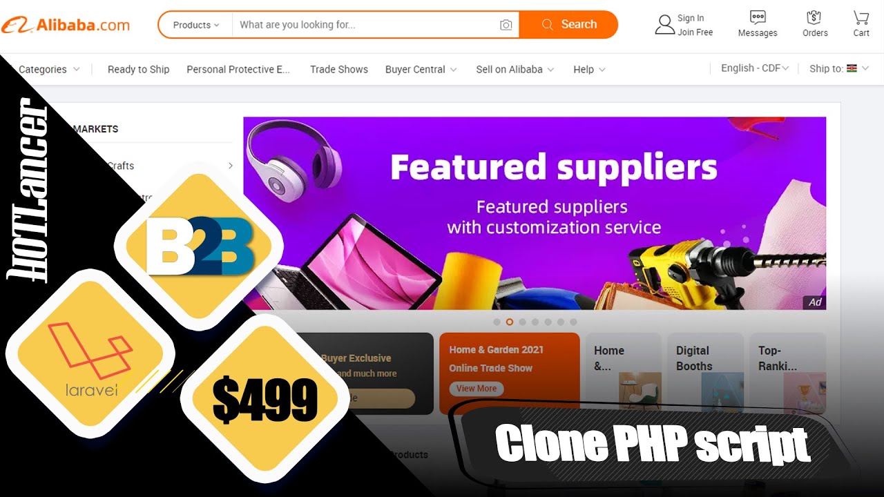 AliBaba clone laravel script $499.00