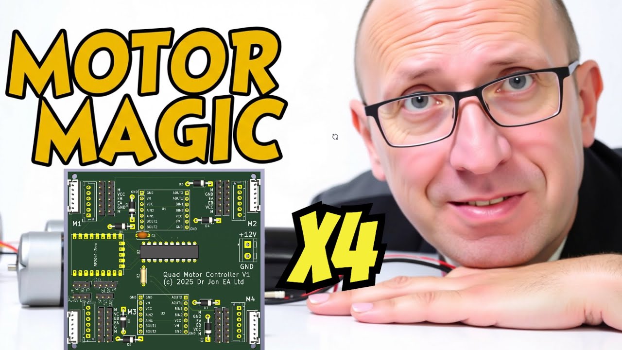 DIY Quad Motor Controller PCB Design for Mecanum Robots (RP2040)