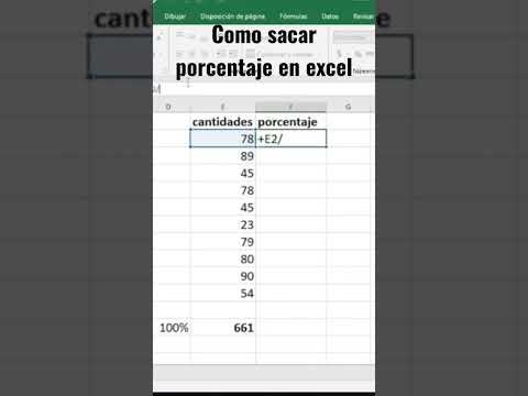 como sacar % en #excel #shorts #porcentajes
