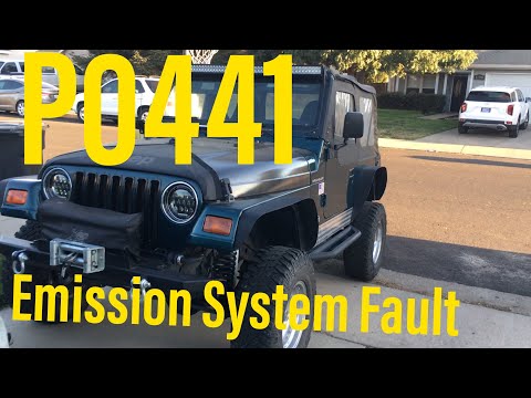 P0441 Fault Code 97-2003 JEEP Wrangler 2.5L Engine TJ XJ YJ Remove & Replace Leaky Vapor Canister