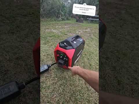 Honda EU3200i generator. Whisper quiet & expensive!
